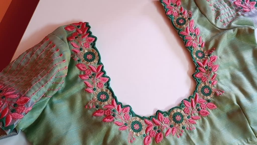 Silk Blouse Embroidery Designs