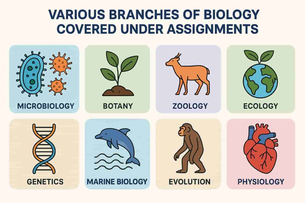 Different Areas Of Biology