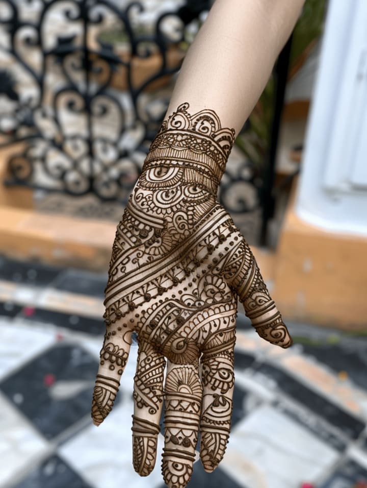 Simple Mehndi Designs For Full Hands