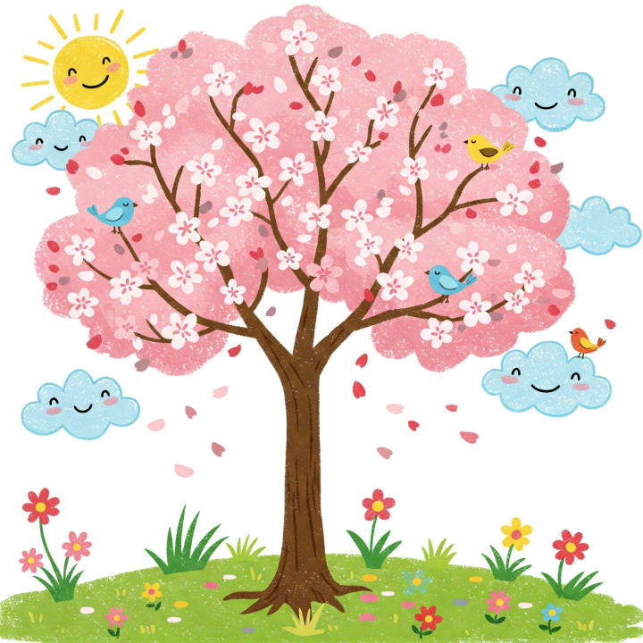Spring Tree Drawing