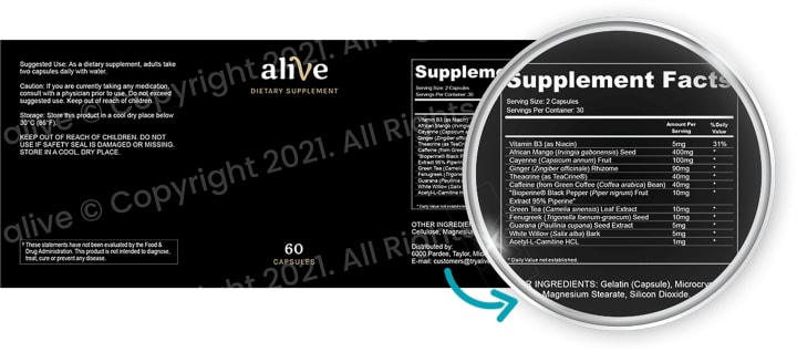 Alive™ Diet Pills Review