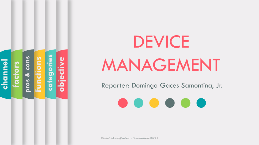Modeling Concurrent System Device Management Domingo Gaces Samontina