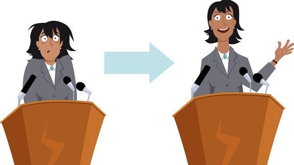 Confident Speaker Cartoon