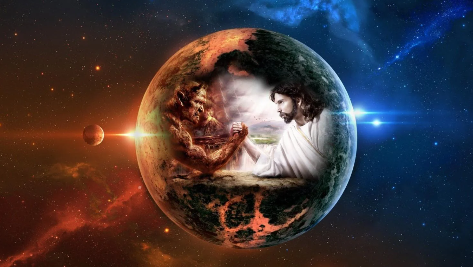 God Vs Devil Wallpaper