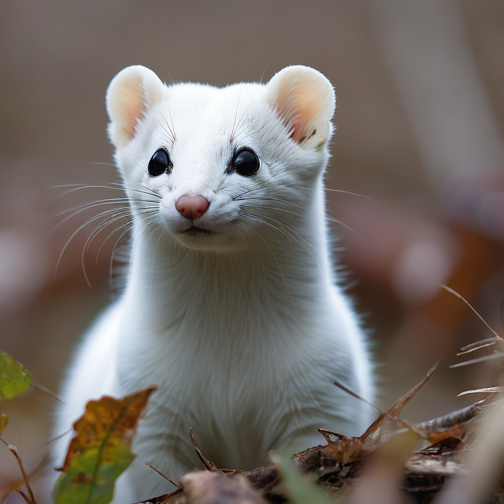 Ermine Also Known As A Stoat The Beautiful Coloring Of