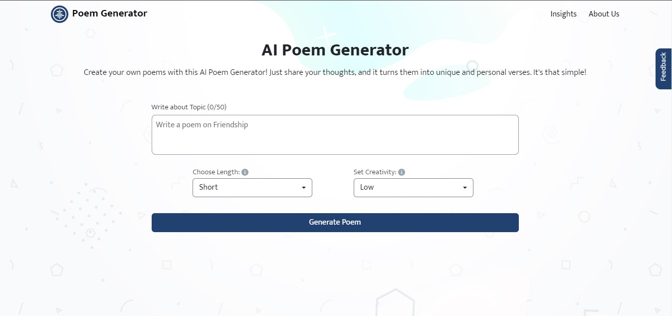 4 Line Free Verse Poem Generator - Infoupdate.org