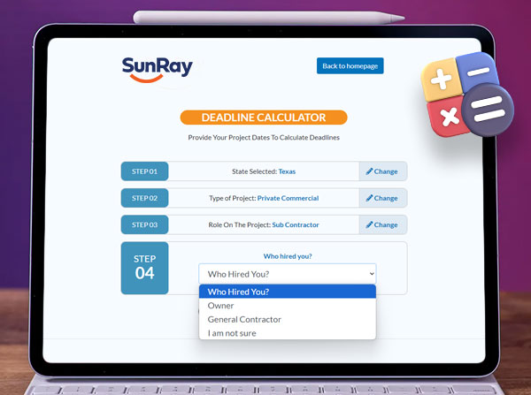 Deadline calculator store