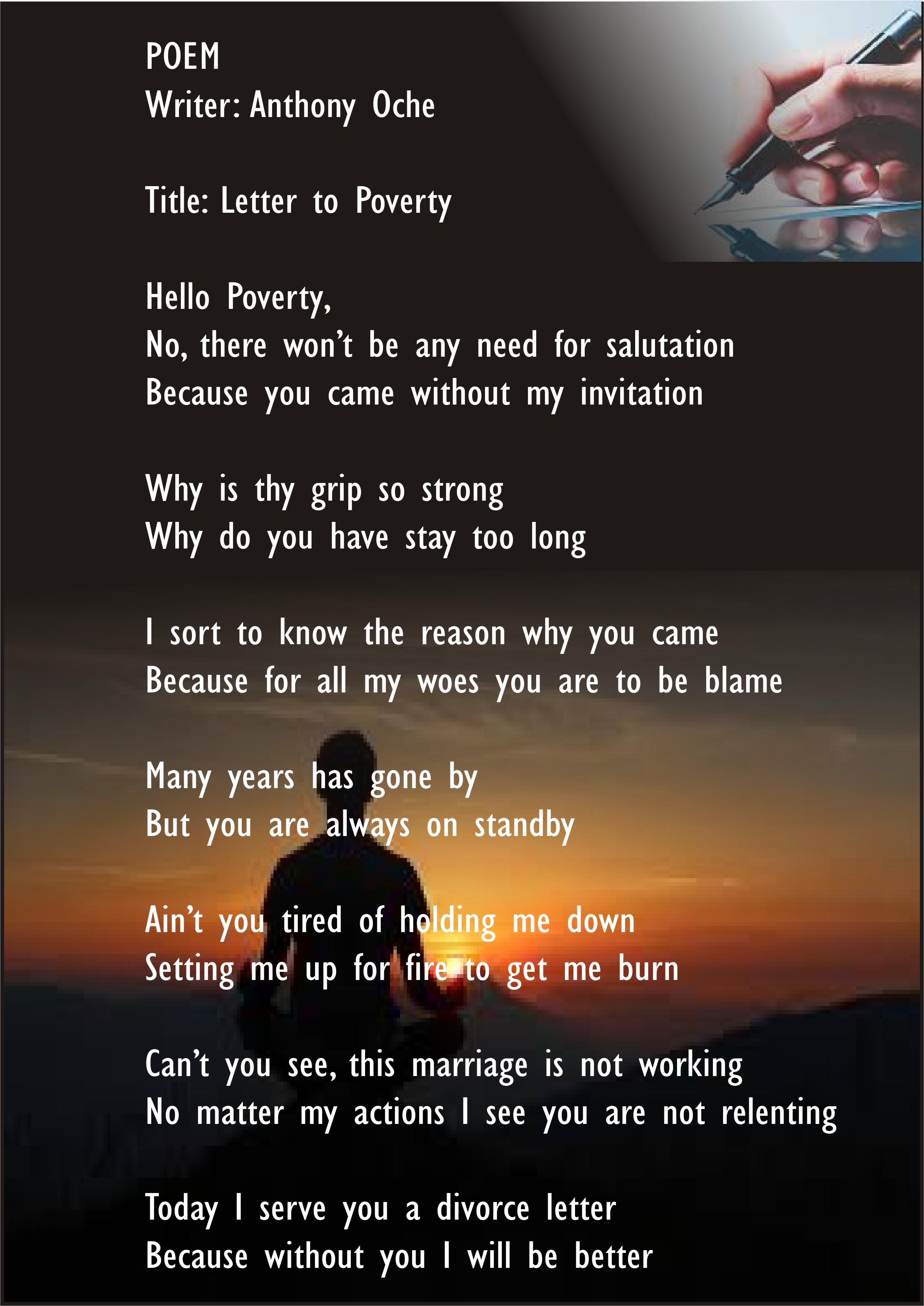 Poem For Poverty - Infoupdate.org