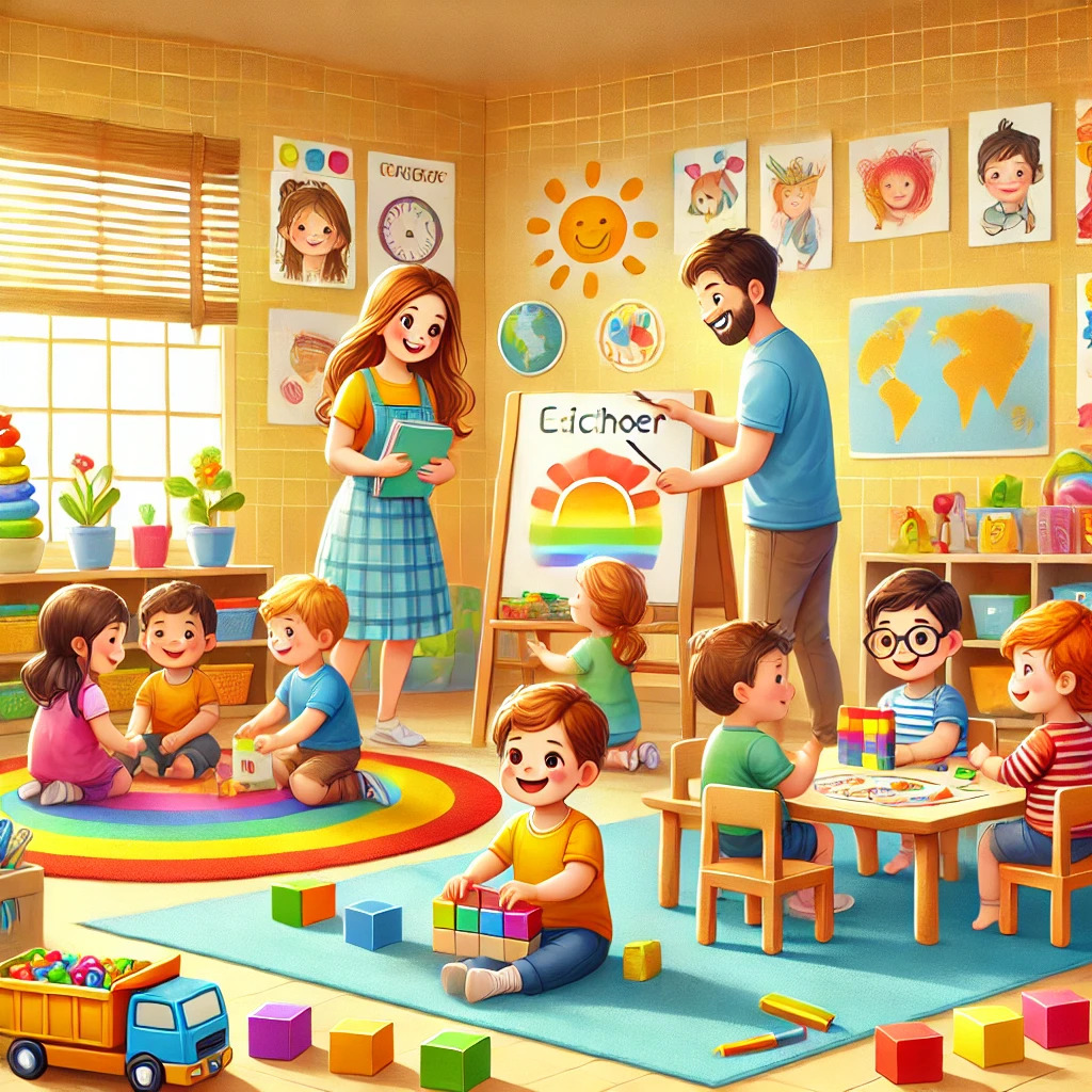 Cartoon Preschool Classroom Lasswade Primary School | Nursery Term 2