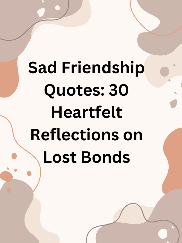 Sad Friendship Status