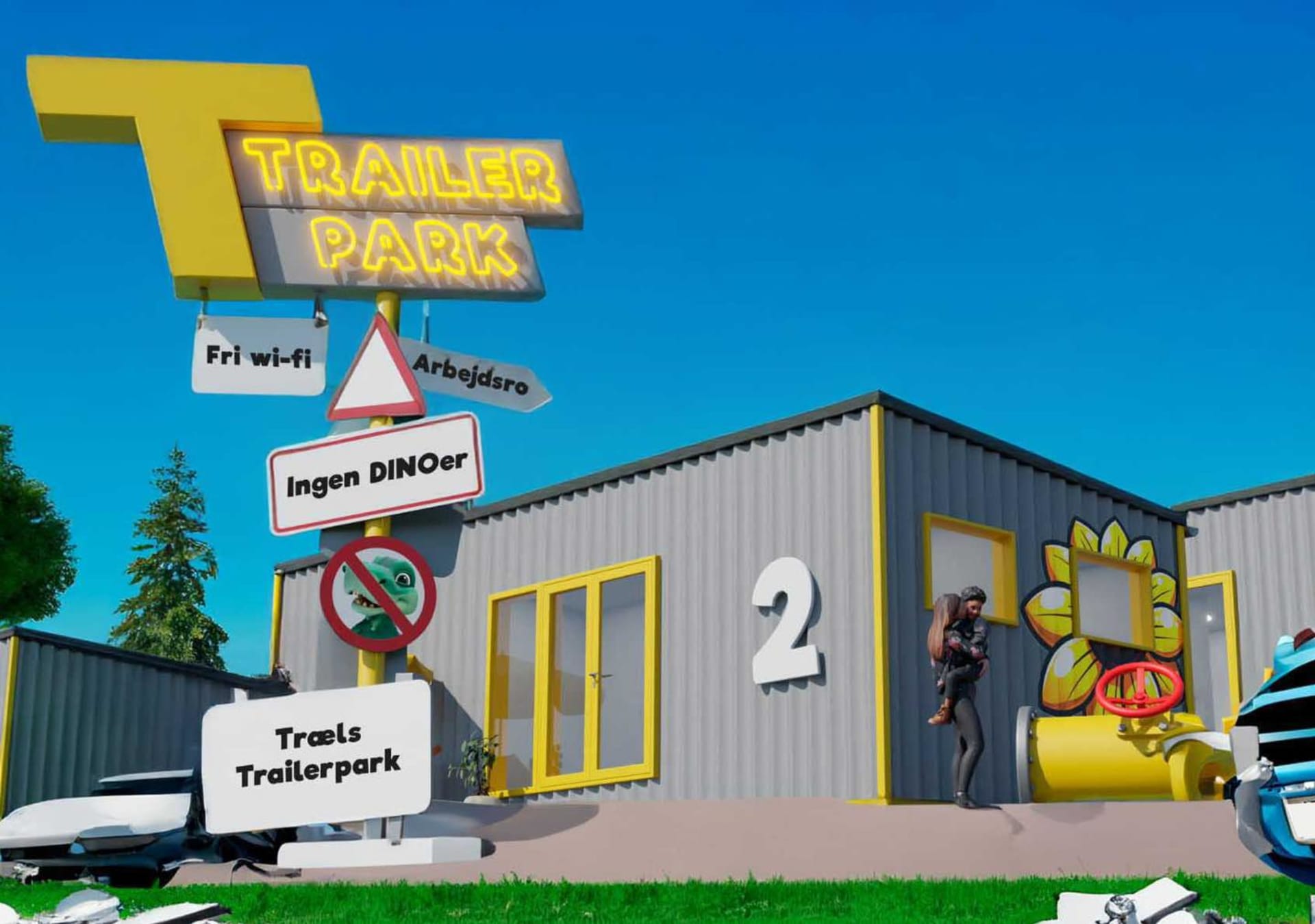 Træls Container | Træls overnatning for hele familien