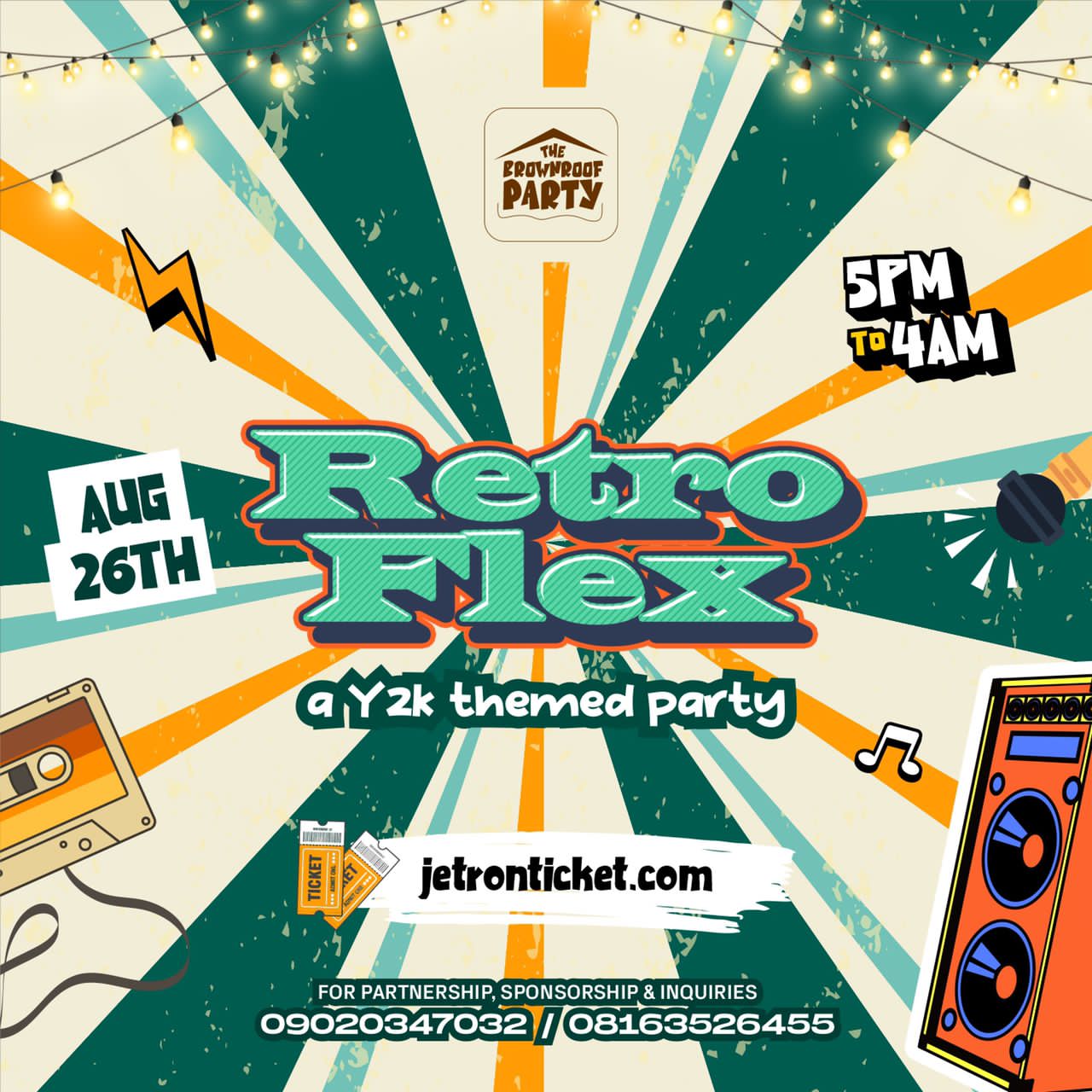 Jetron Ticket | THE BROWN ROOF PARTY “RETROFLEX”