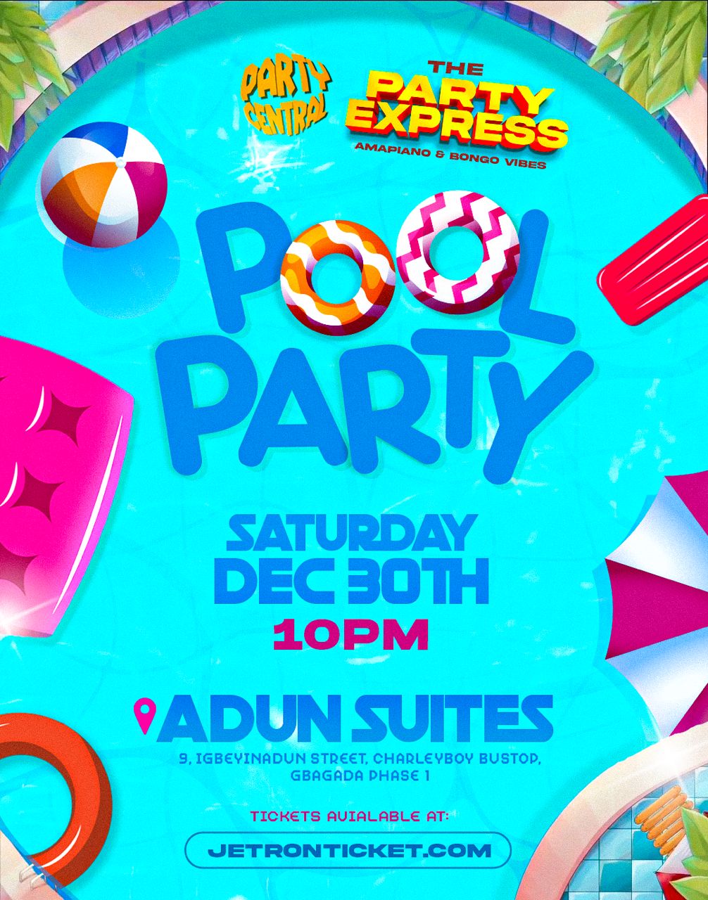 Jetron Ticket | The Party Express (Pool party)