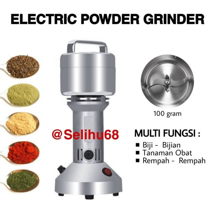 Jual Mesin Giling Penghalus Bumbu Rempah Miller Electric Powder Grinder ...