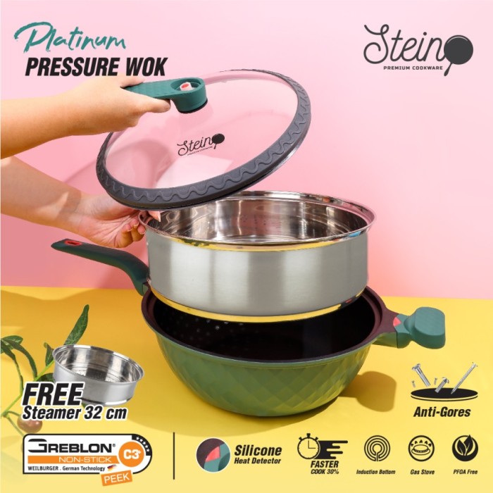 Jual Stein Cookware Platinum Pressure Wok Cooker Peralatan Masak Dapur ...