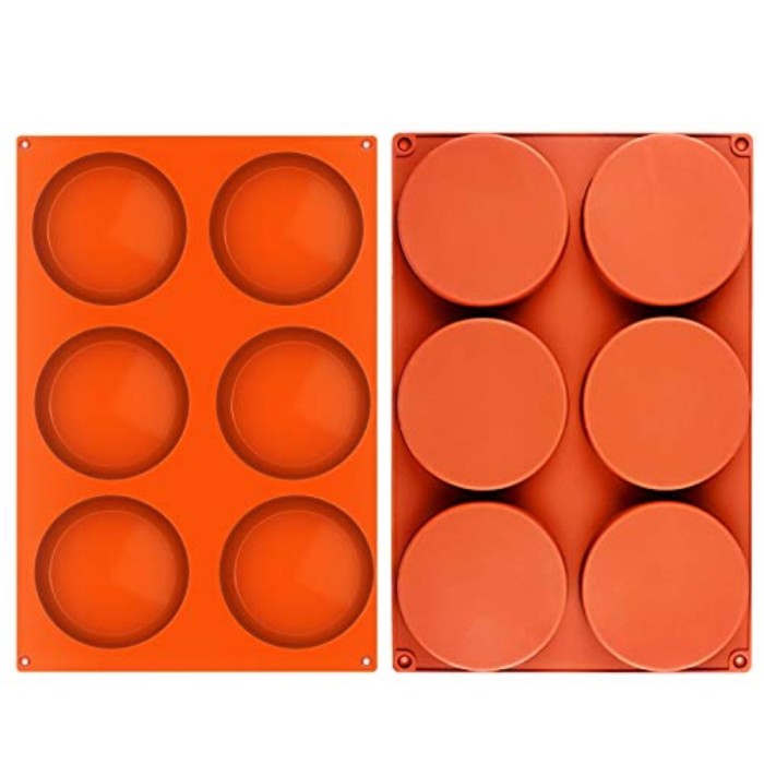Jual Funshowcase Round Disc Baking Silicone Mold 6-Cavity, 4inch ...