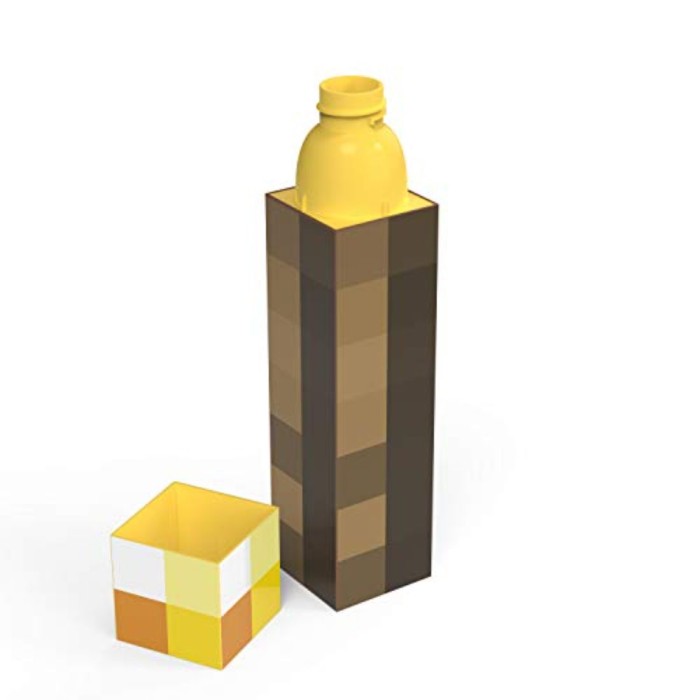 Jual Zak Designs Minecraft Torch Shaped Water Bottle with Screw-on Lid ...