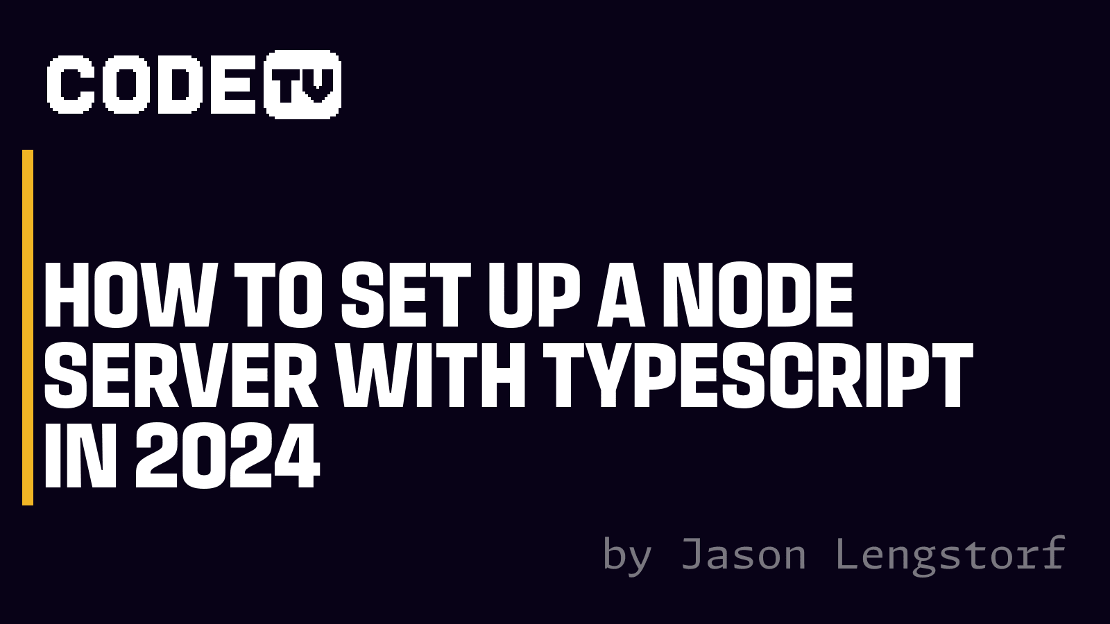 How to set up a Node server with TypeScript in 2024