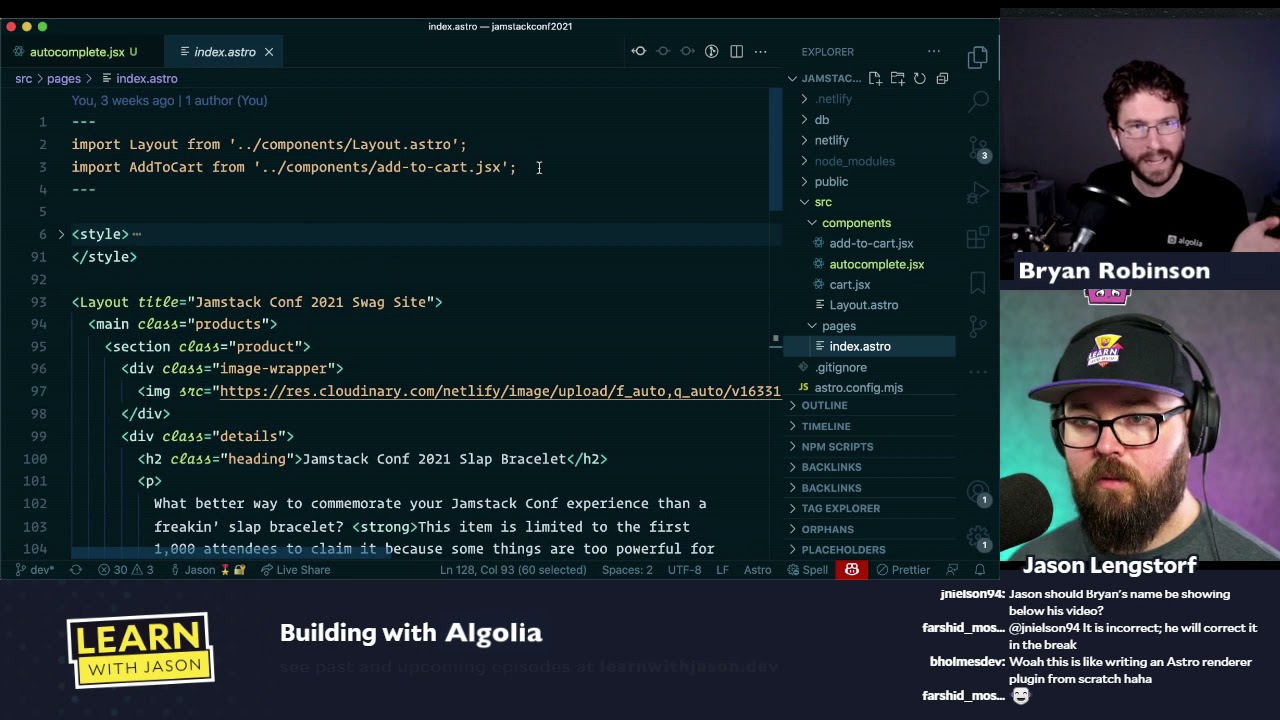 Custom Command Bar Using Autocomplete With Algolia Learn With Jason Season 4