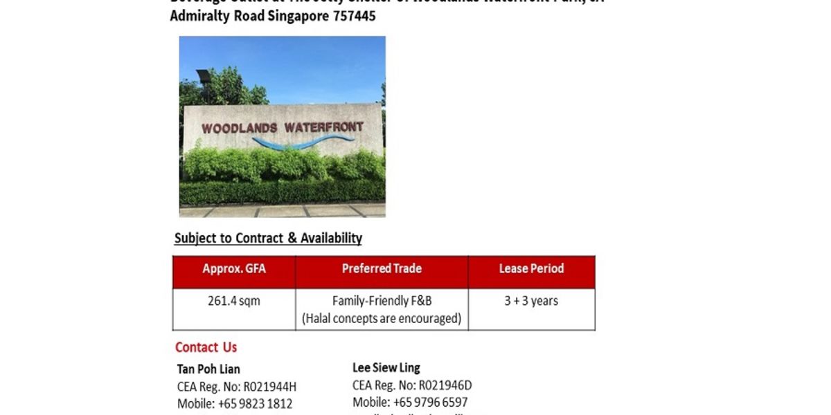 Woodlands Waterfront Park - Retail, 6A Admiralty Road | JLL Properties - SG