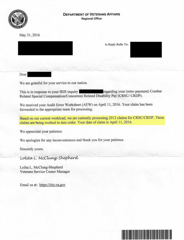 My BDD, C-File, CRDP Retro claim process and timeline. - Veterans ...