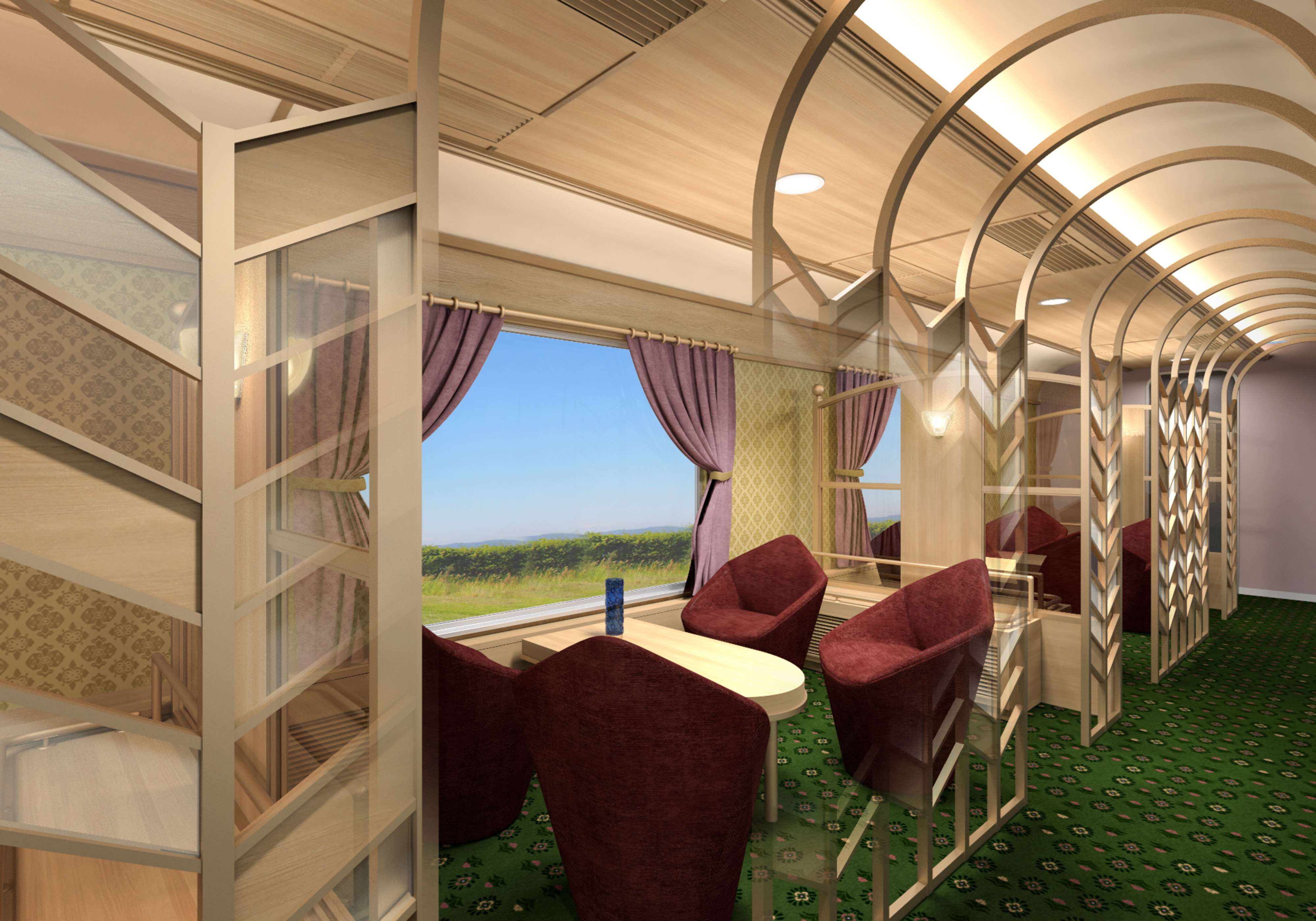 The Sightseeing Limited Express "AONIYOSHI" connecting Osaka, Nara and ...