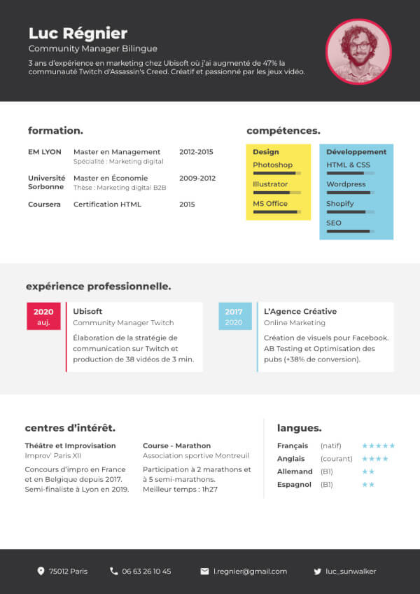 28 Modèles de CV Open Office à télécharger en Word [2025]