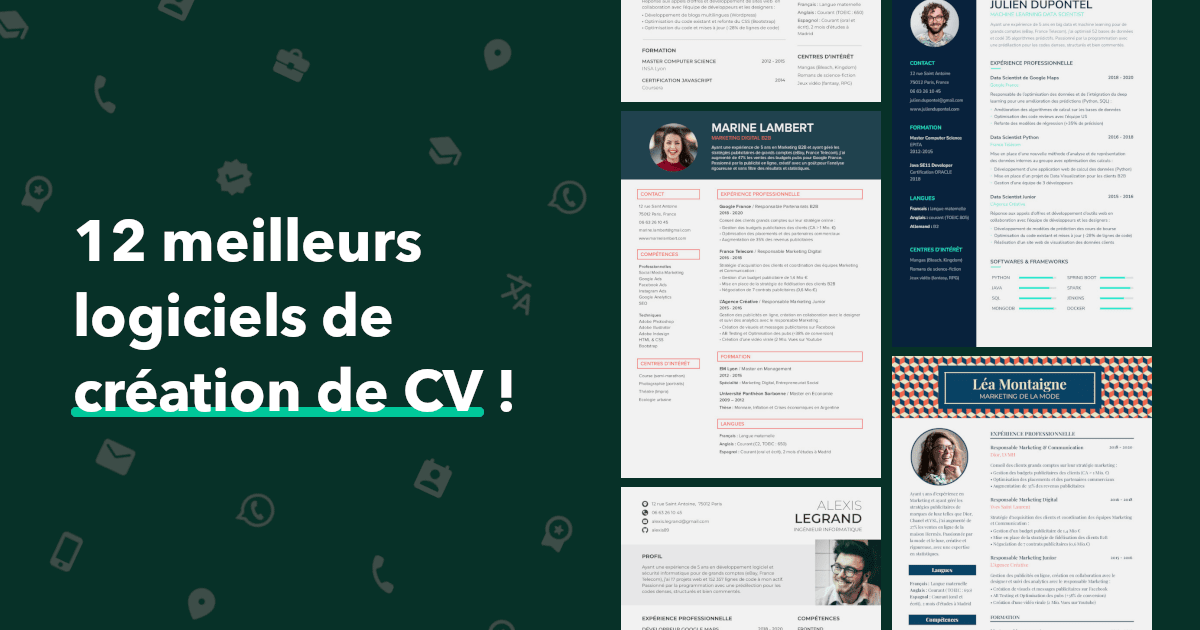 Les 12 Meilleurs Logiciels pour Faire un CV en 2023