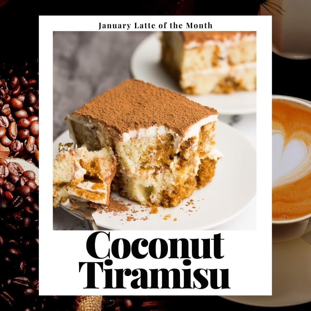 Coconut Tiramisu (Latte of the Month)