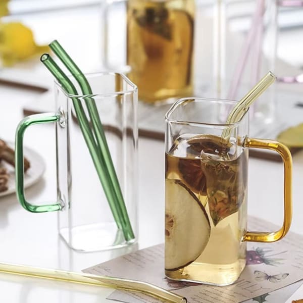Glass Sipper Handle And Straw Transparent Single Piece | PropShop24 ...