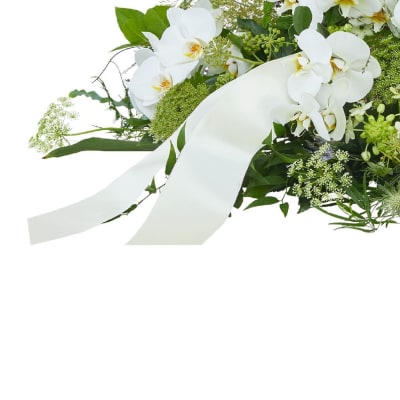 Funeral spray / arrangement with ribbon | Interflora
