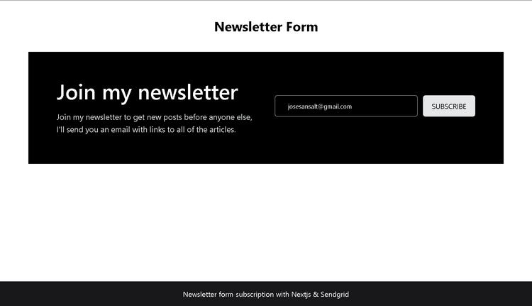 How to Create a Newsletter Subscription With Next.js and SendGrid ...