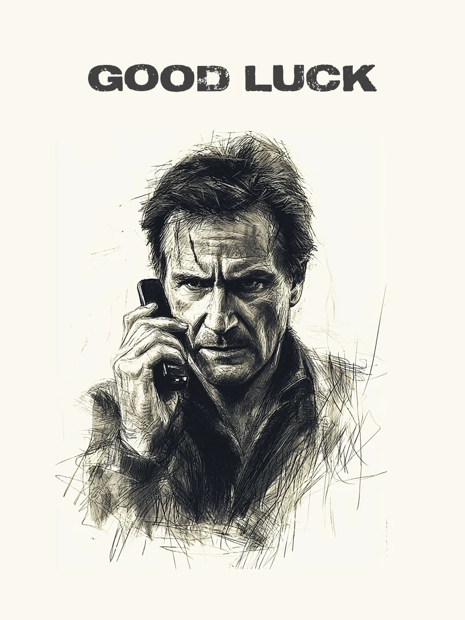 Liam Neeson Taken Funny Taken2 E-Card | Good Luck Card | Joyogram