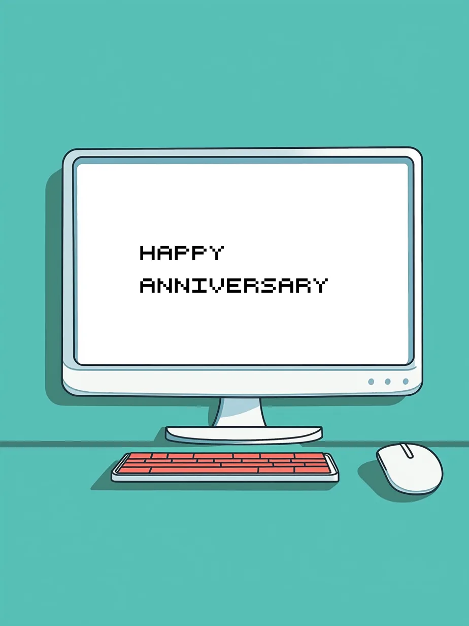 Computer E-Card | Work Anniversary Card | Joyogram