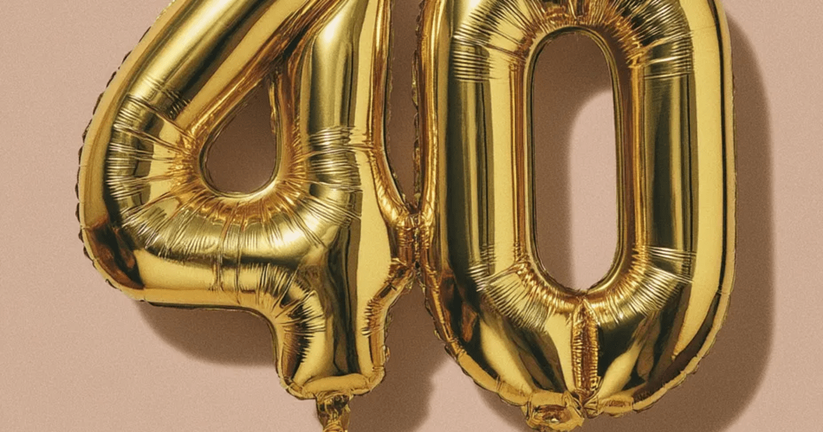 40 Years Gold Birthday E-Card | Birthday Card | Joyogram