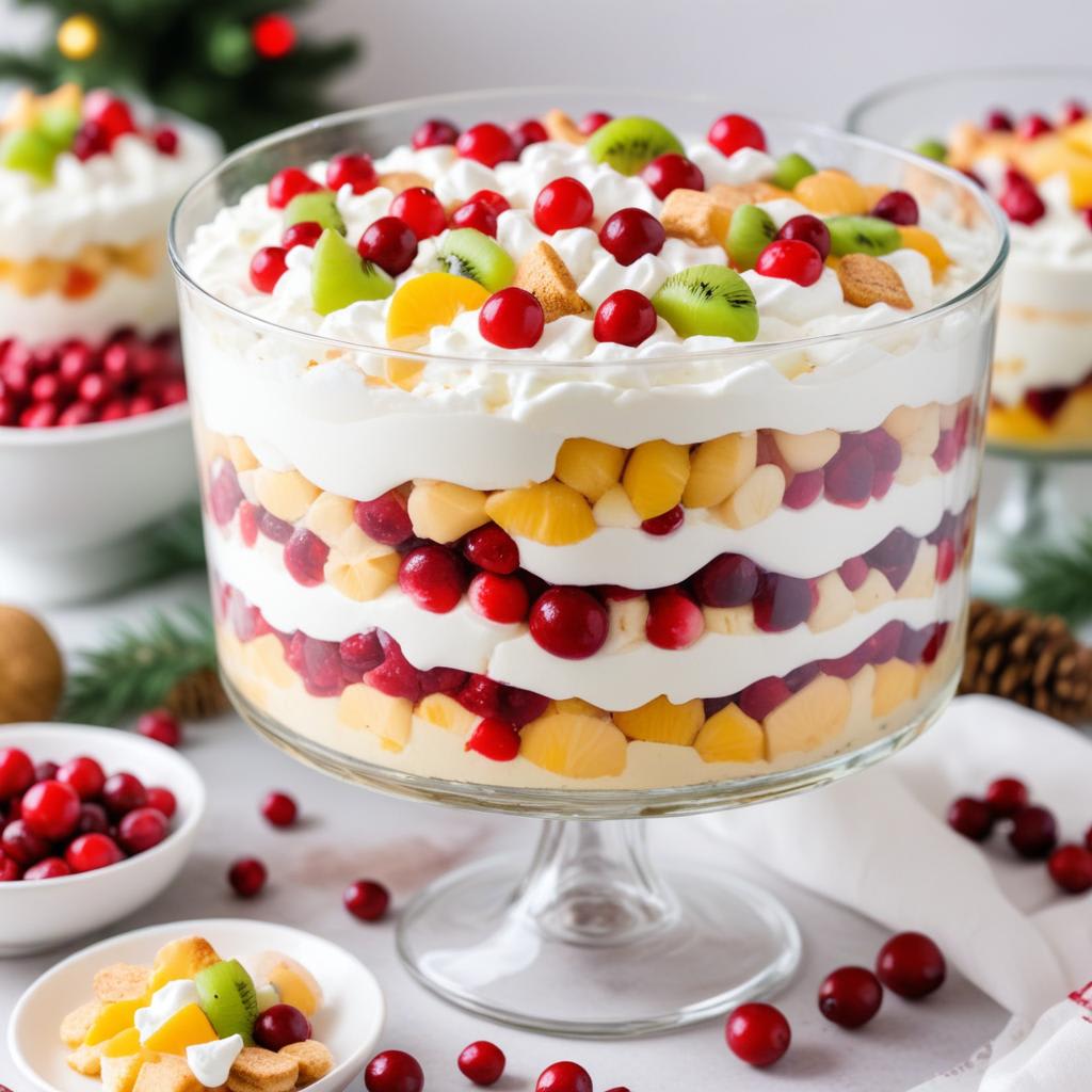 Christmas Fruit Trifle with Cranberries: A Festive and Light Showstopper