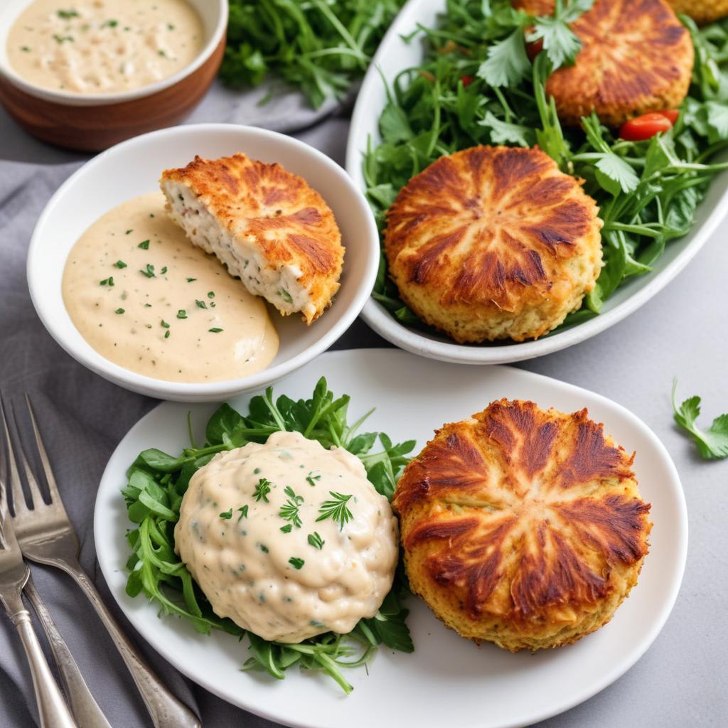 Healthy baked crab cakes with Old Bay Remoulade: A light, flavorful feast
