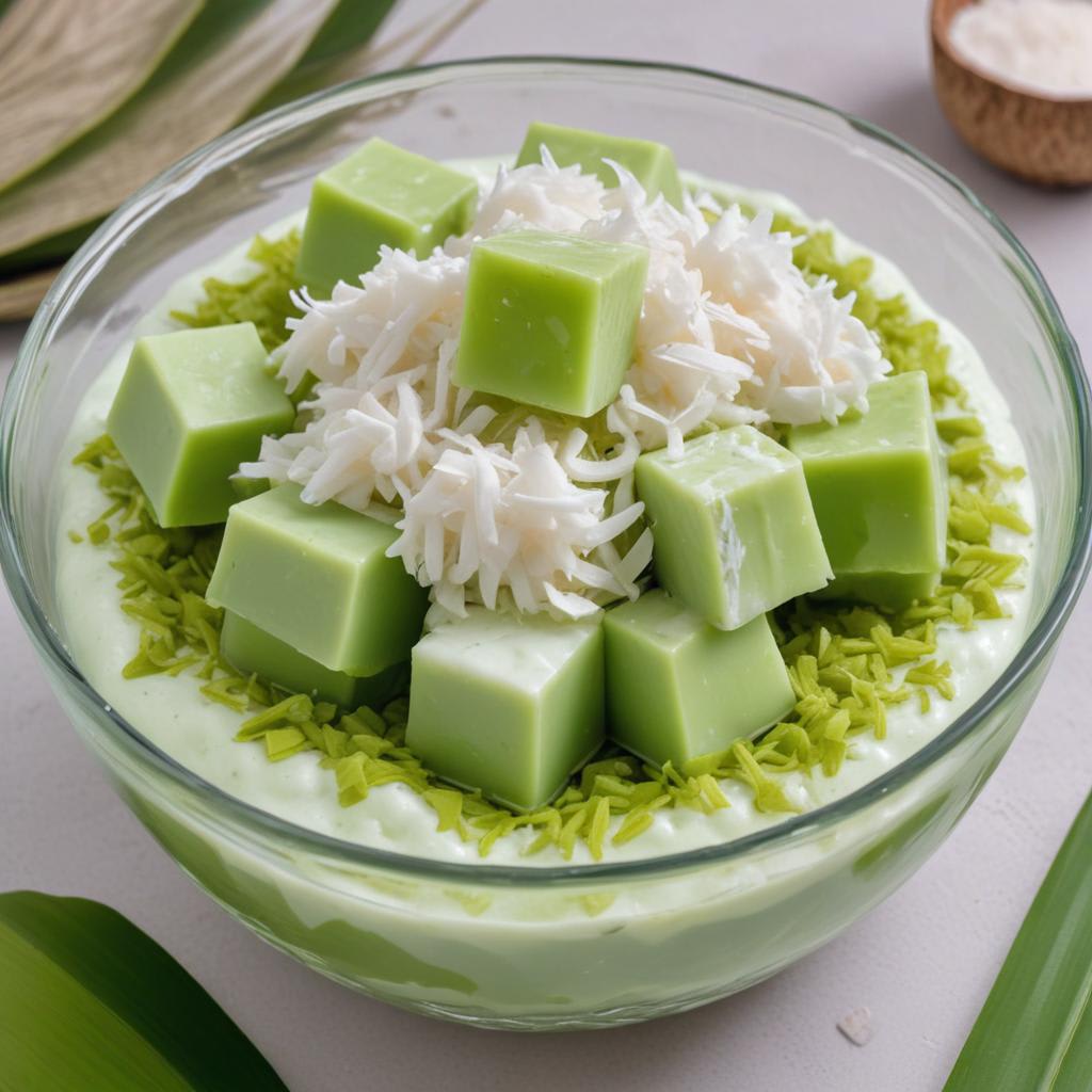 What is the recipe for a refreshing Buko Pandan dessert?