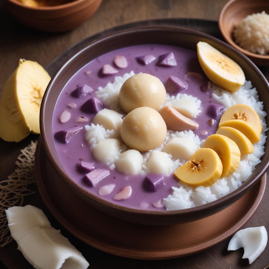 How do you cook ginataang bilo bilo with sticky rice balls?
