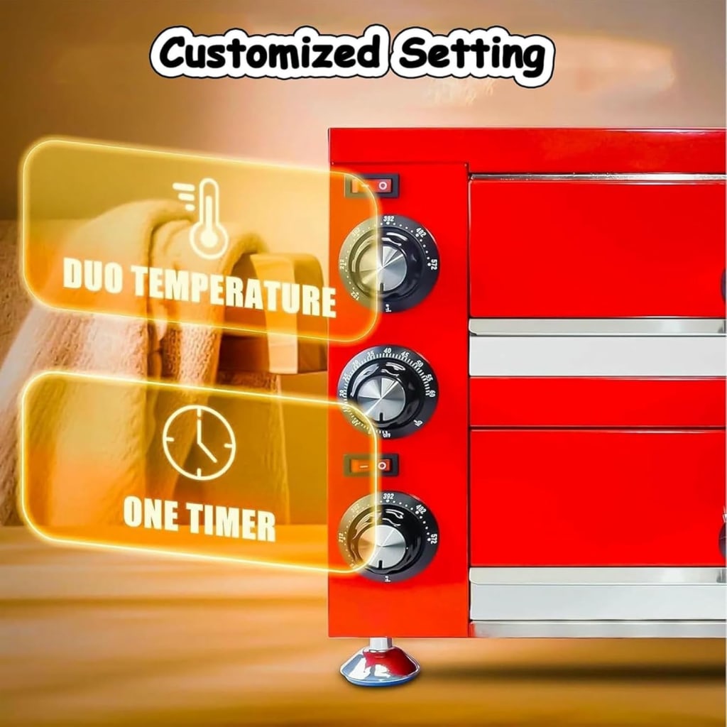 WZUOPG Commercial Countertop Pizza Oven Review: Is This Double-Stack ...