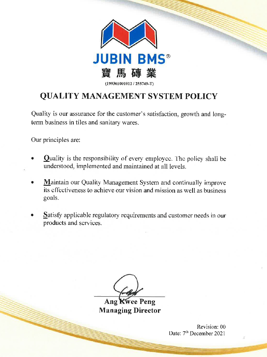 Malaysia Tiles Supply | Sanitary Wares | Jubin BMS :: About Us