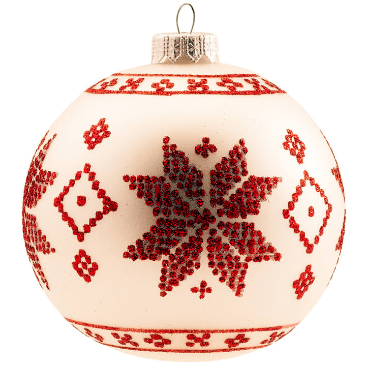 Kule Selburose hvit 12 cm julehusetbergen.no