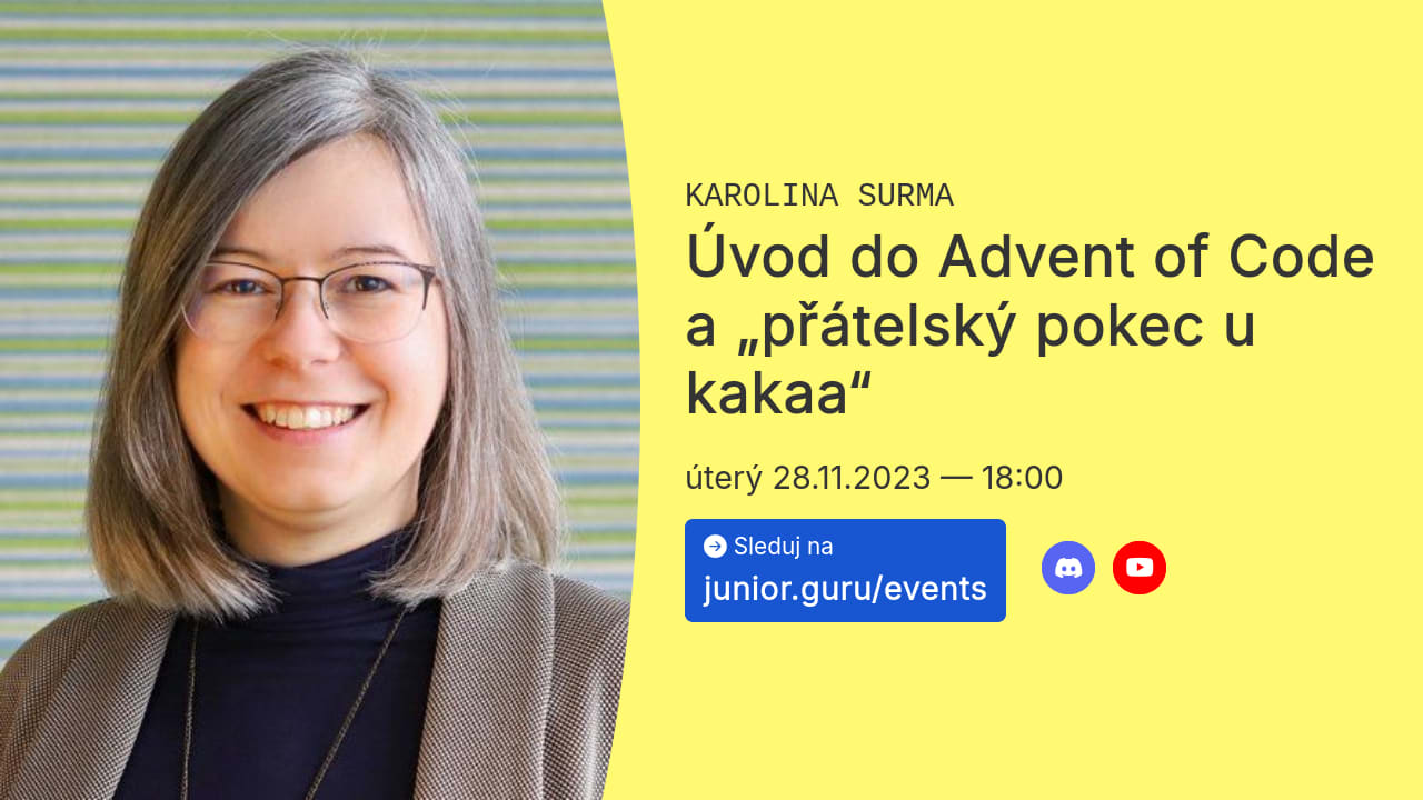 Online akce – Karolina Surma – Úvod do Advent of Code a „přátelský pokec u kakaa“