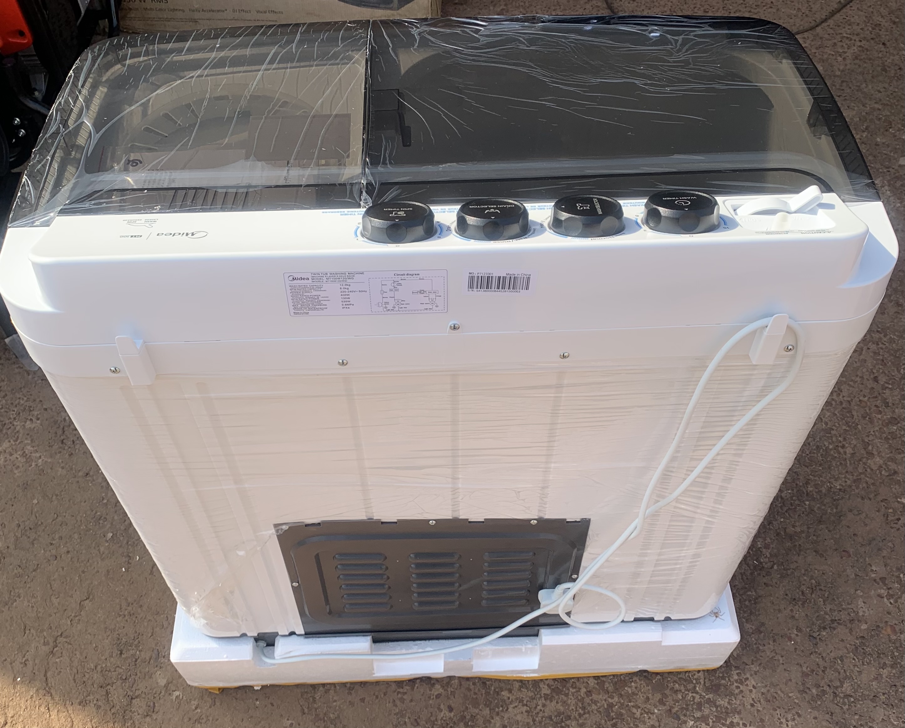 Midea twin tub washing machine MT100WM120 12kg | Agu Brothers Electronics