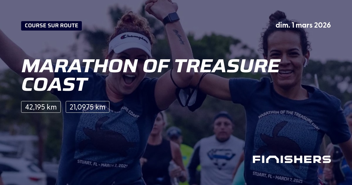 🏃 Marathon of Treasure Coast 2026 - Parcours, inscriptions & résultats ...