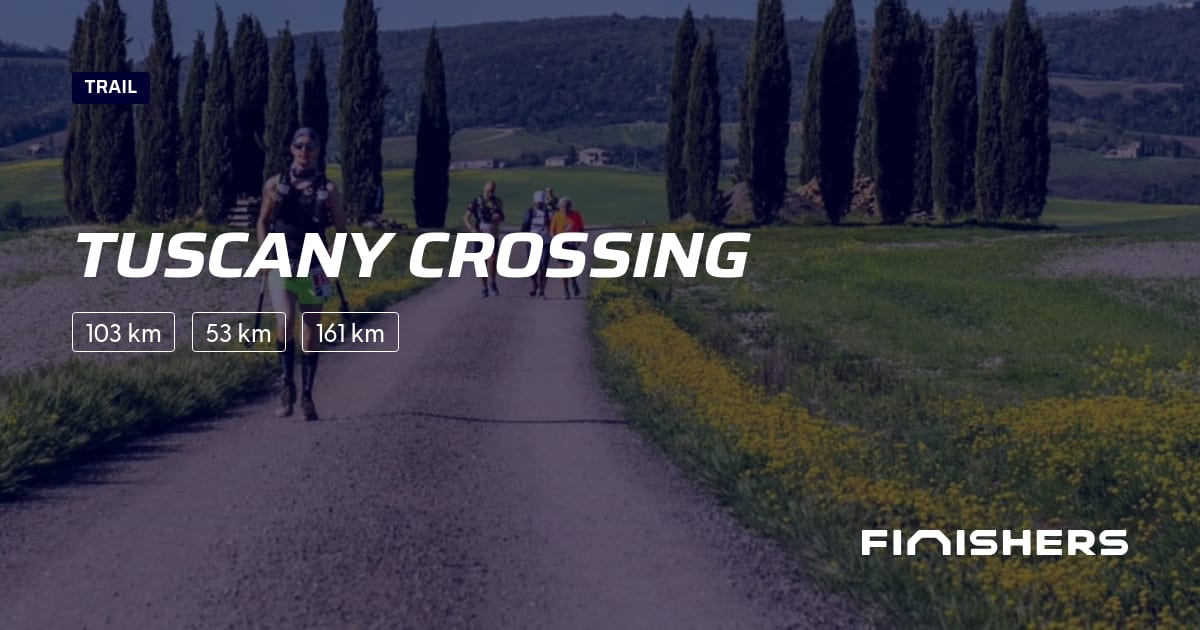 🏃 Tuscany Crossing 2026 - Rute, tilmelding og resultater | Finishers