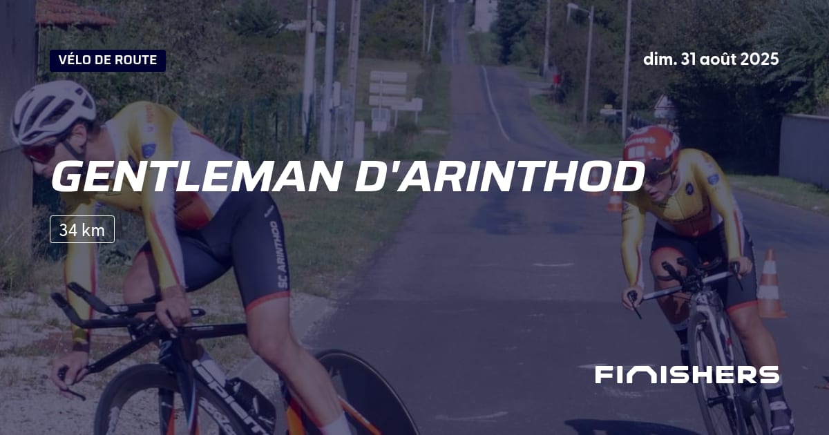 🏃 Gentleman d'Arinthod 2025 - Parcours, inscriptions & résultats ...