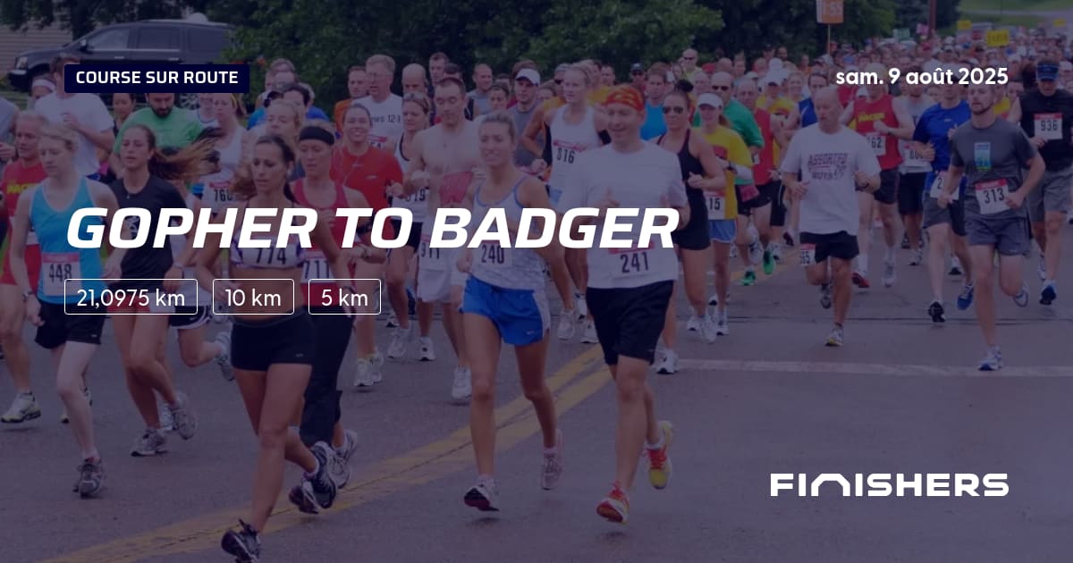 🏃 Gopher to Badger 2025 - Parcours, inscriptions & résultats | Finishers