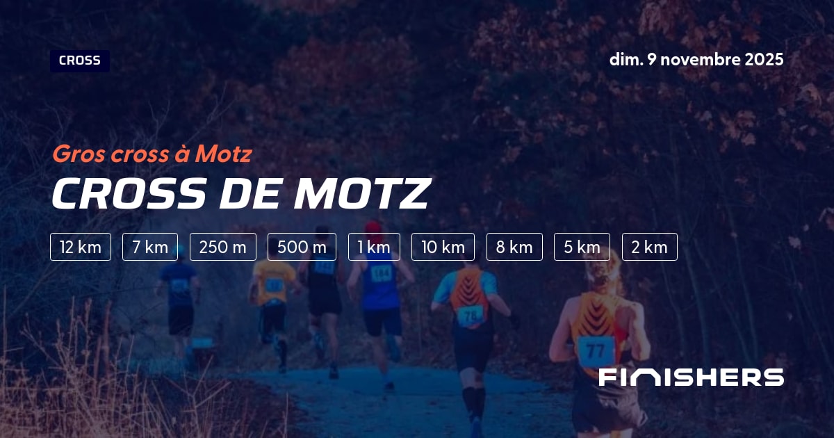 🏃 Cross de Motz 2025 - Parcours, inscriptions & résultats | Finishers