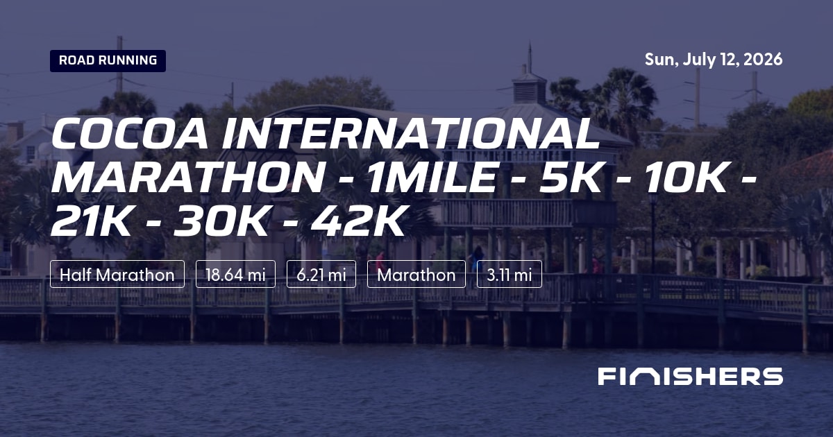 🏃 COCOA INTERNATIONAL MARATHON - 1mile - 5k - 10k - 21k - 30k - 42k ...